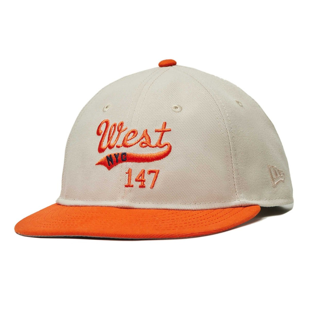 New Era X West NYC 9FIFTY RC Retro Crown Stone/Orange Core Logo Snapba