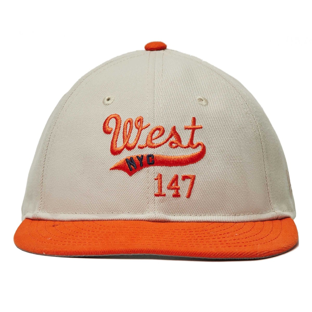 New Era X West NYC 9FIFTY RC Retro Crown Stone/Orange Core Logo Snapba